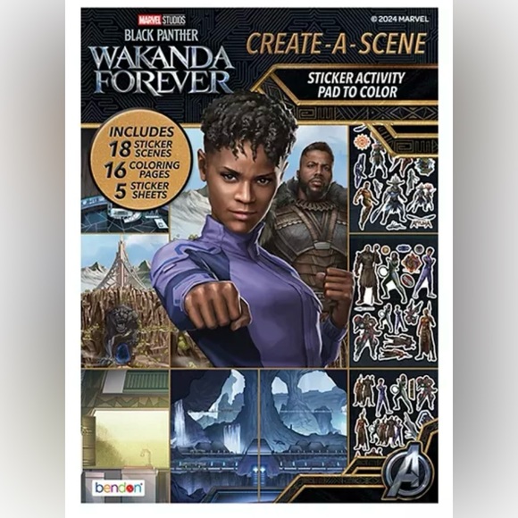 Toys | Wakanda Forever Createascene Coloring Activity Book | Poshmark